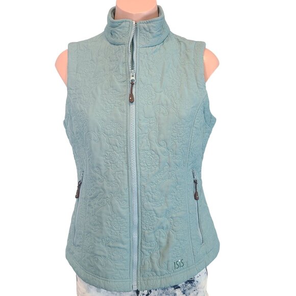 Isis | Jackets & Coats | Isis Quilted Vest Womens 8 Floral Gorpcore ...